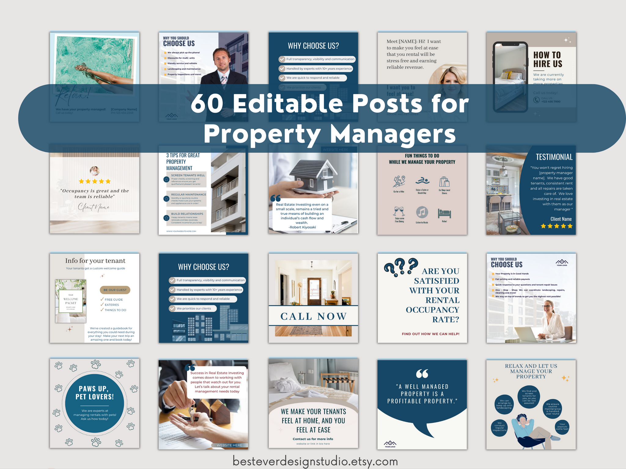 Property Management Social Media | Editable Instagram Post Templates ...